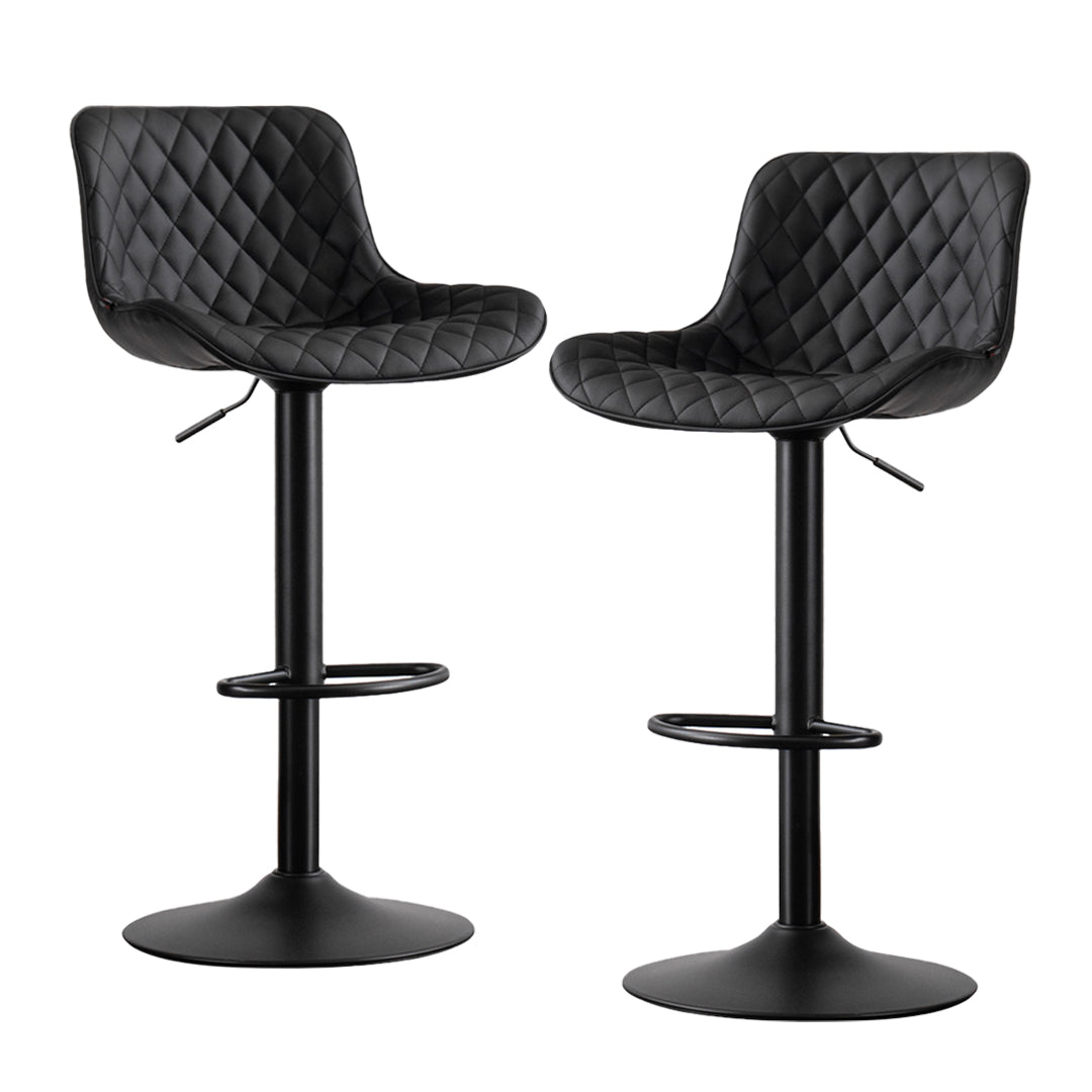 YOUNIKE Adjustable Swivel Bar Stools with Upholstered Seat