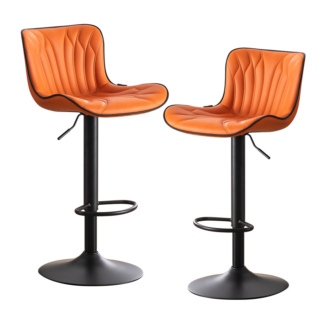 YOUNIKE Swivel Bar Stools Upholstered PU Leather Counter Stools