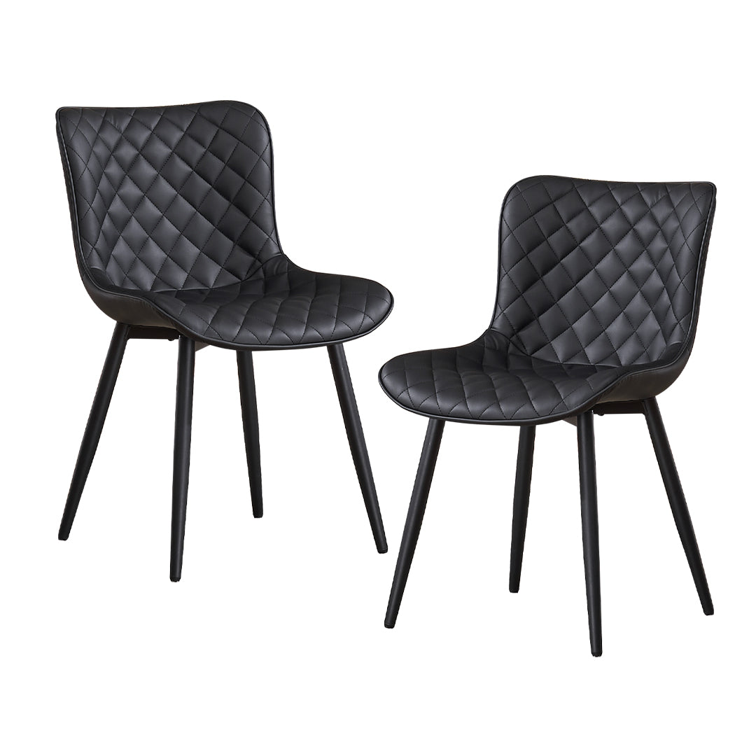 YOUNIKE Dining Chairs Set of 2 Kitchen Chairs with Metal Legs